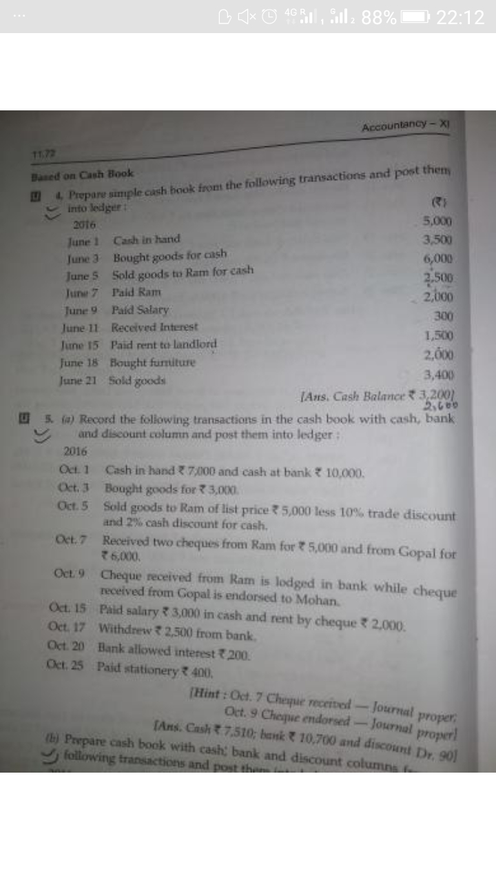 Questions And Answers Of CBSE Class 11 Commerce Accountancy Part I