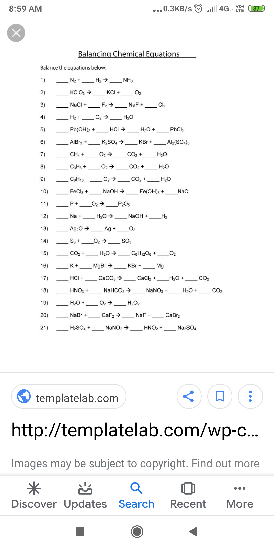 Chemistry Equation For Class 7 Icse Pls Answer As First As Possiblewhen