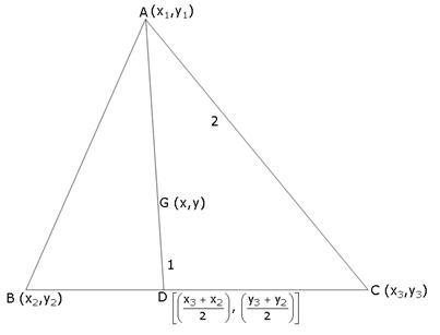 Prove that the coordinates of the centroid of a triangle whose vertices ...