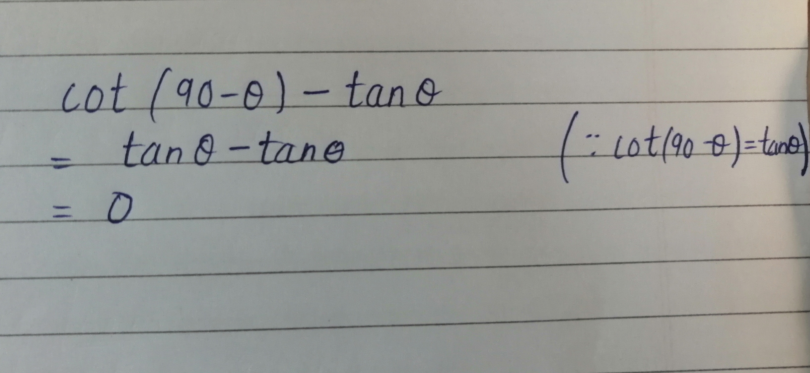 Evaluate Cot 90 Theta Tan Theta Mathematics TopperLearning Imz5m5nn