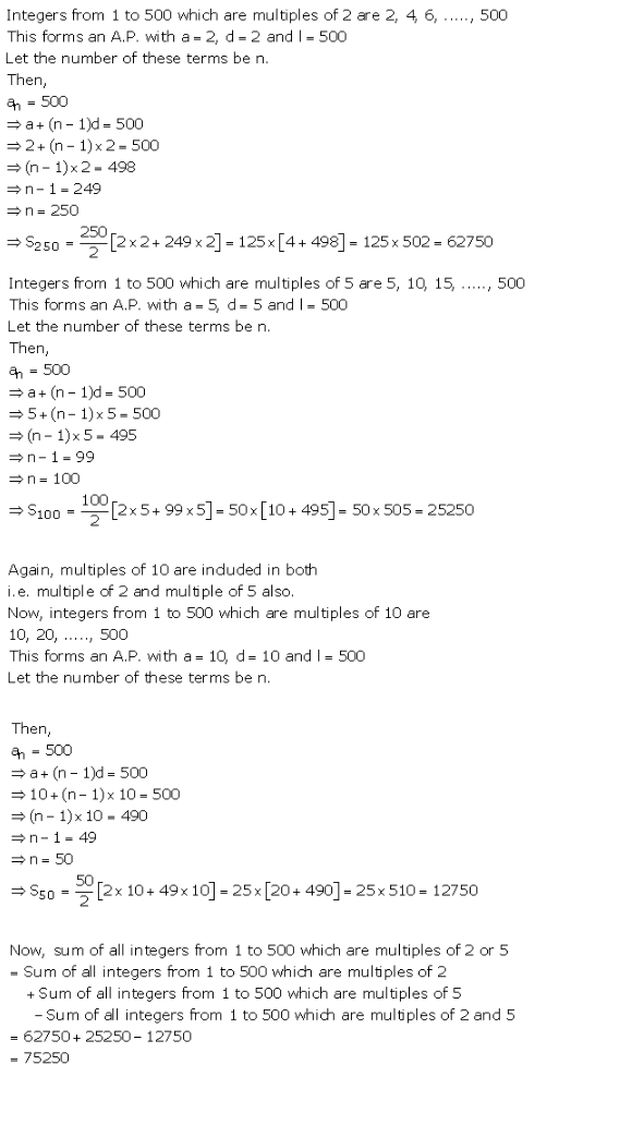 Sum Of Those Integers From 1 To 500 Which Are Multiples Of 2 Or 5 Sum Of Those Integers From 1 To 500 Which Are Multiples Of 2 Or 5