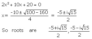 Find the roots of the equation 2x2 +10 x+ 20 = 0 - yjf0to666